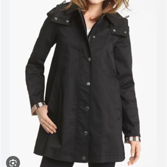 Burberry | Jackets & Coats | Burberry A Line Trench Hooded Jacket ...